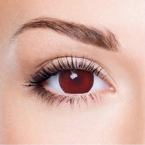 Red Mesh – Halloween Contact Lenses
