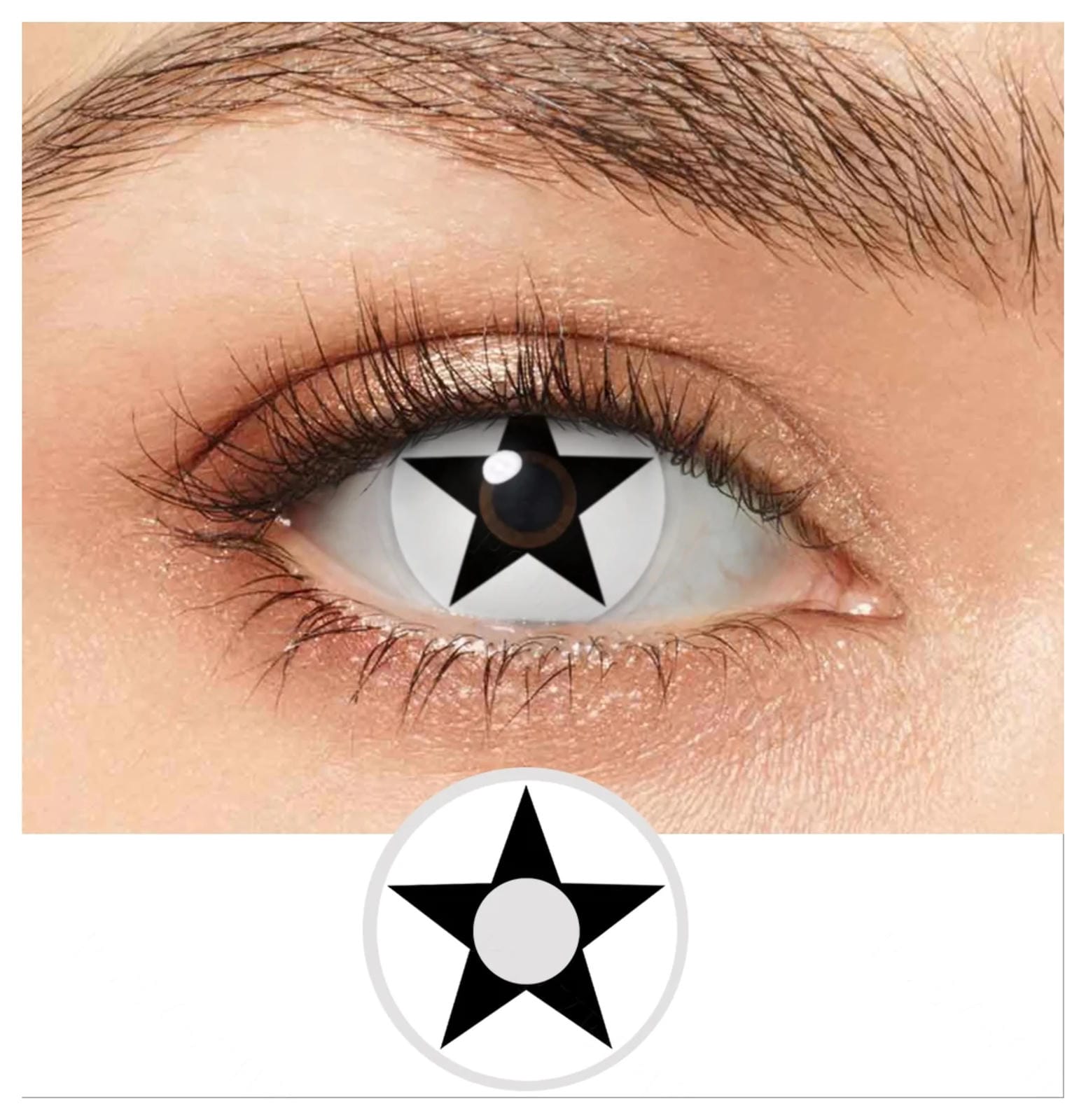 White Pentagram Contacts – Halloween Contact Lenses