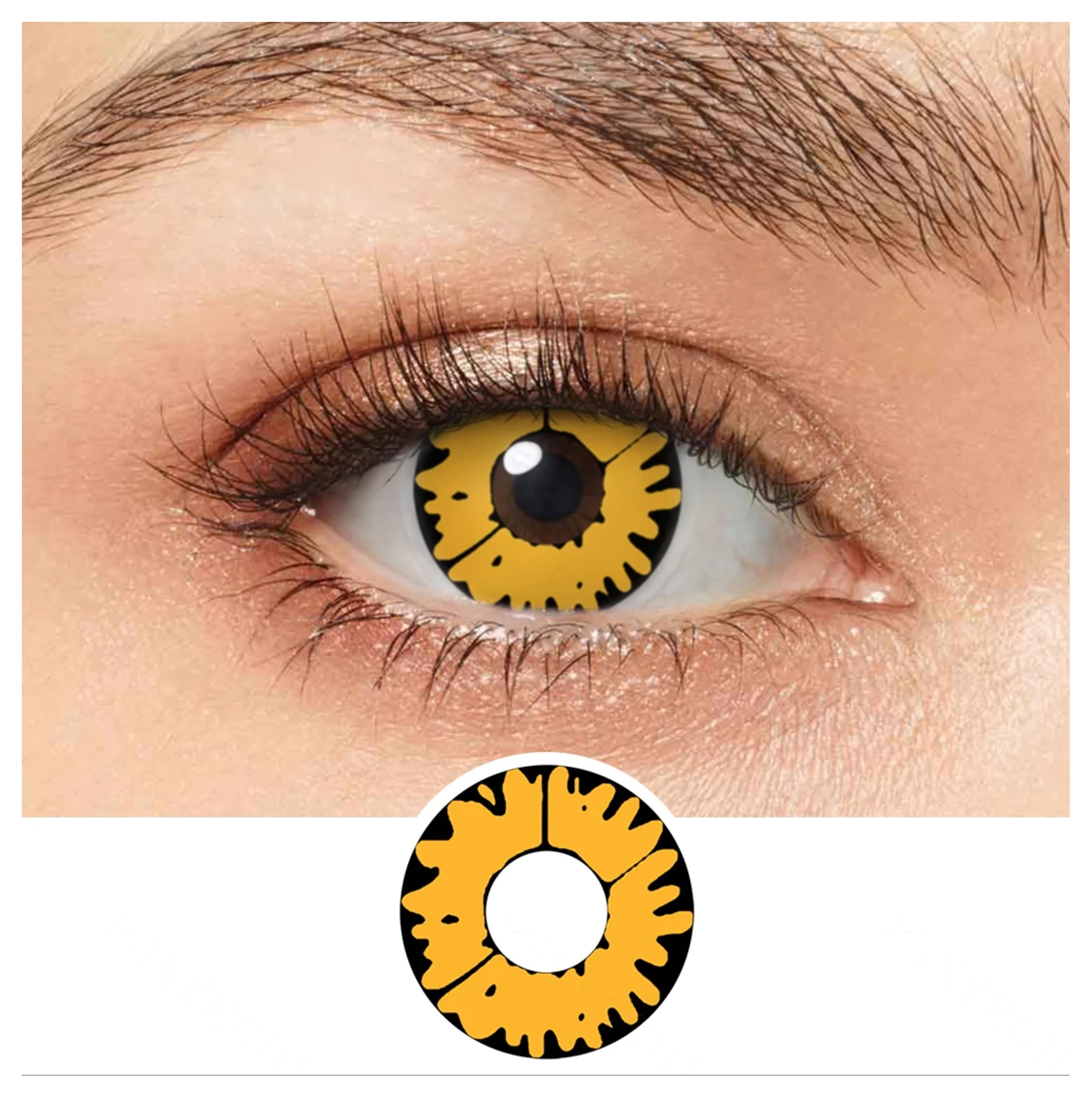 Yellow New Moon Twilight Vampire Cosplay Contacts – Halloween Contact ...
