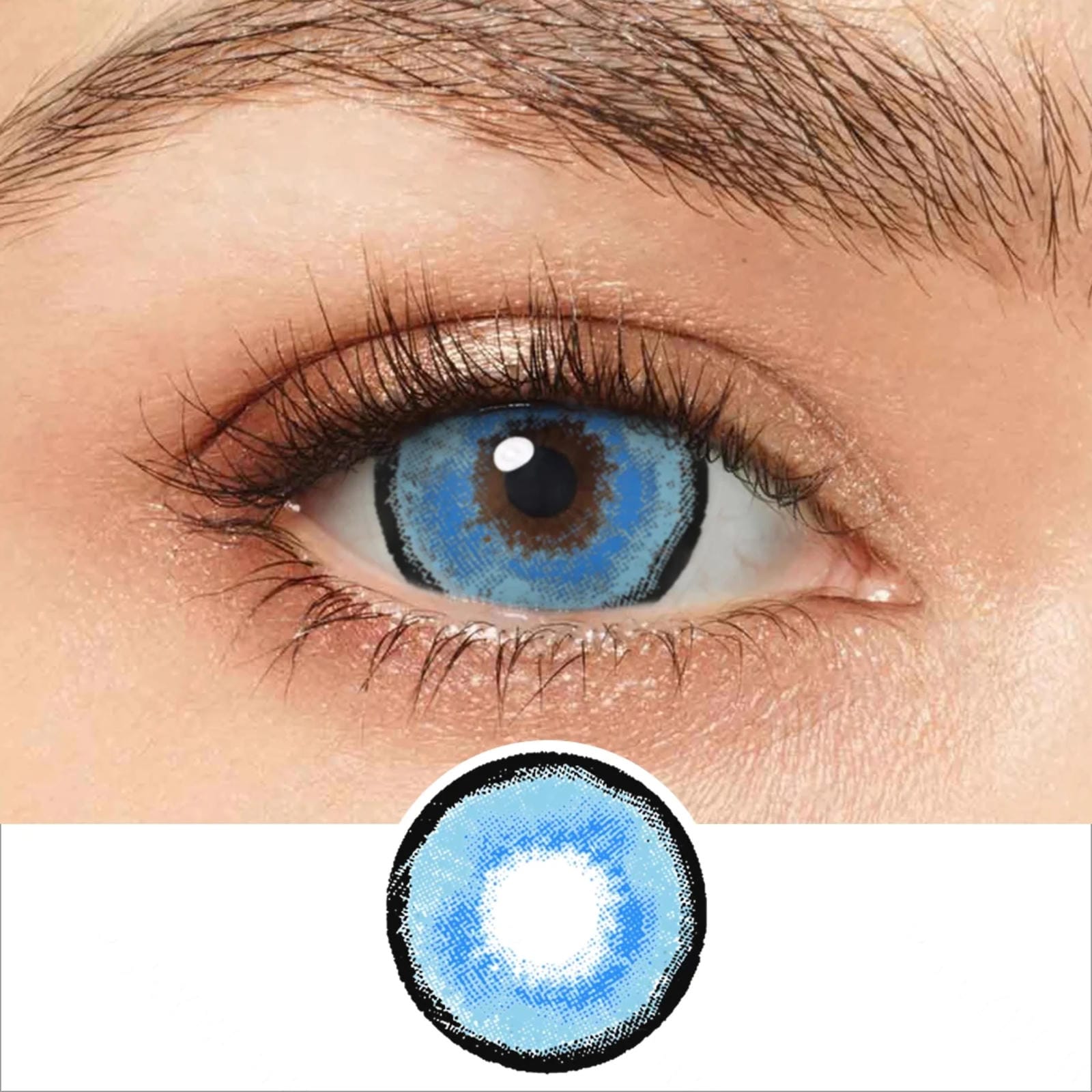 17mm Aquaman Blue Mini Sclera Contacts – Halloween Contact Lenses
