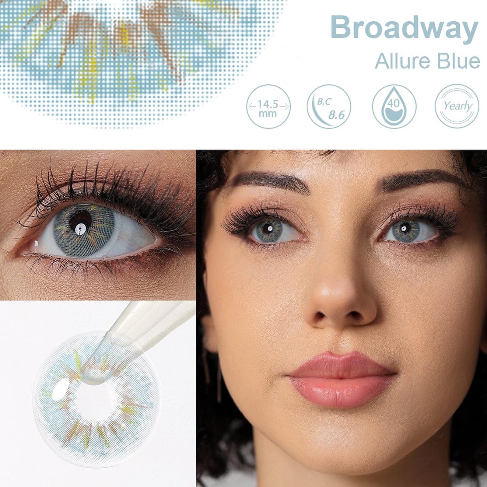Broadway Allure Blue Contact Lenses – Halloween Contact Lenses