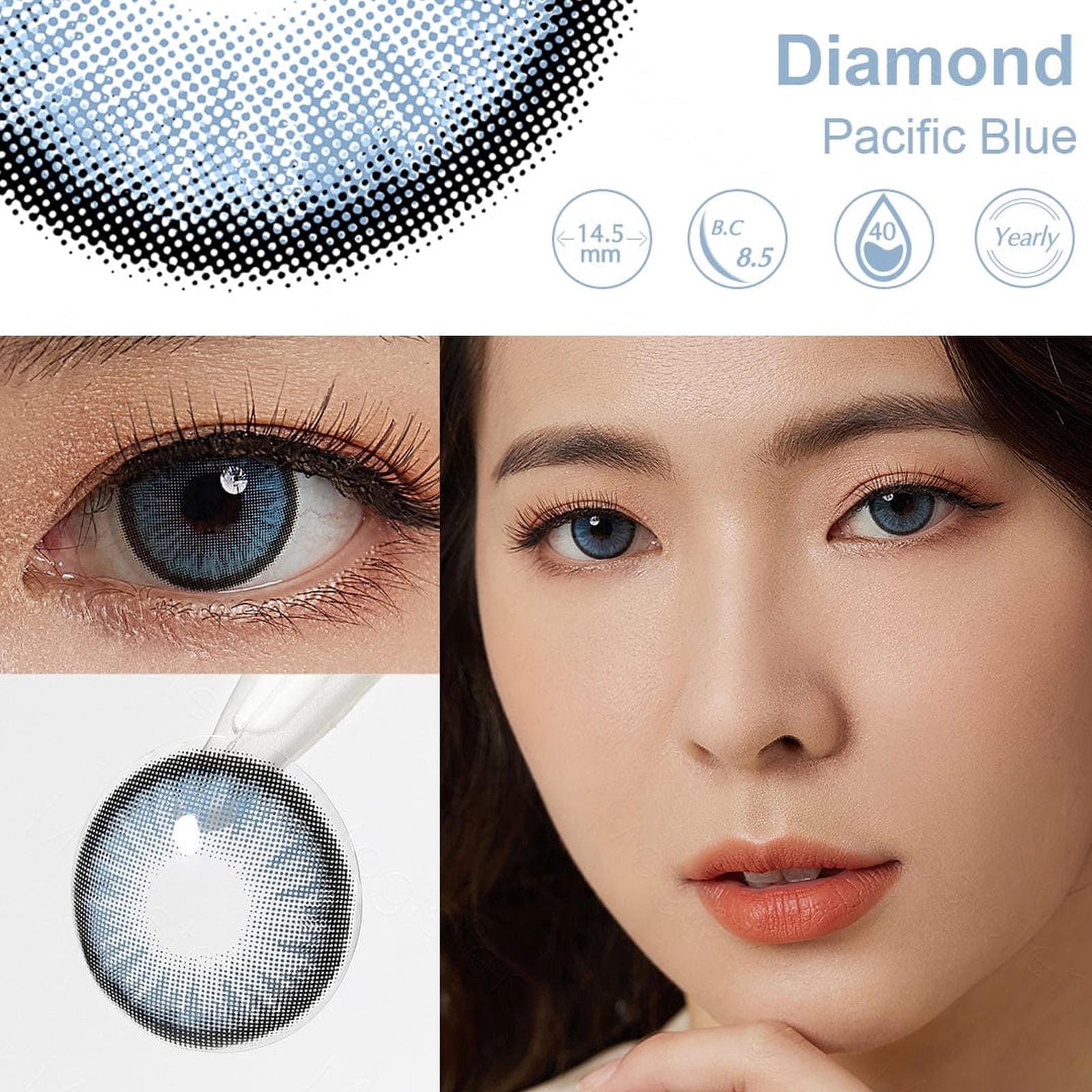 Diamond Pacific Blue Contact Lenses – Halloween Contact Lenses